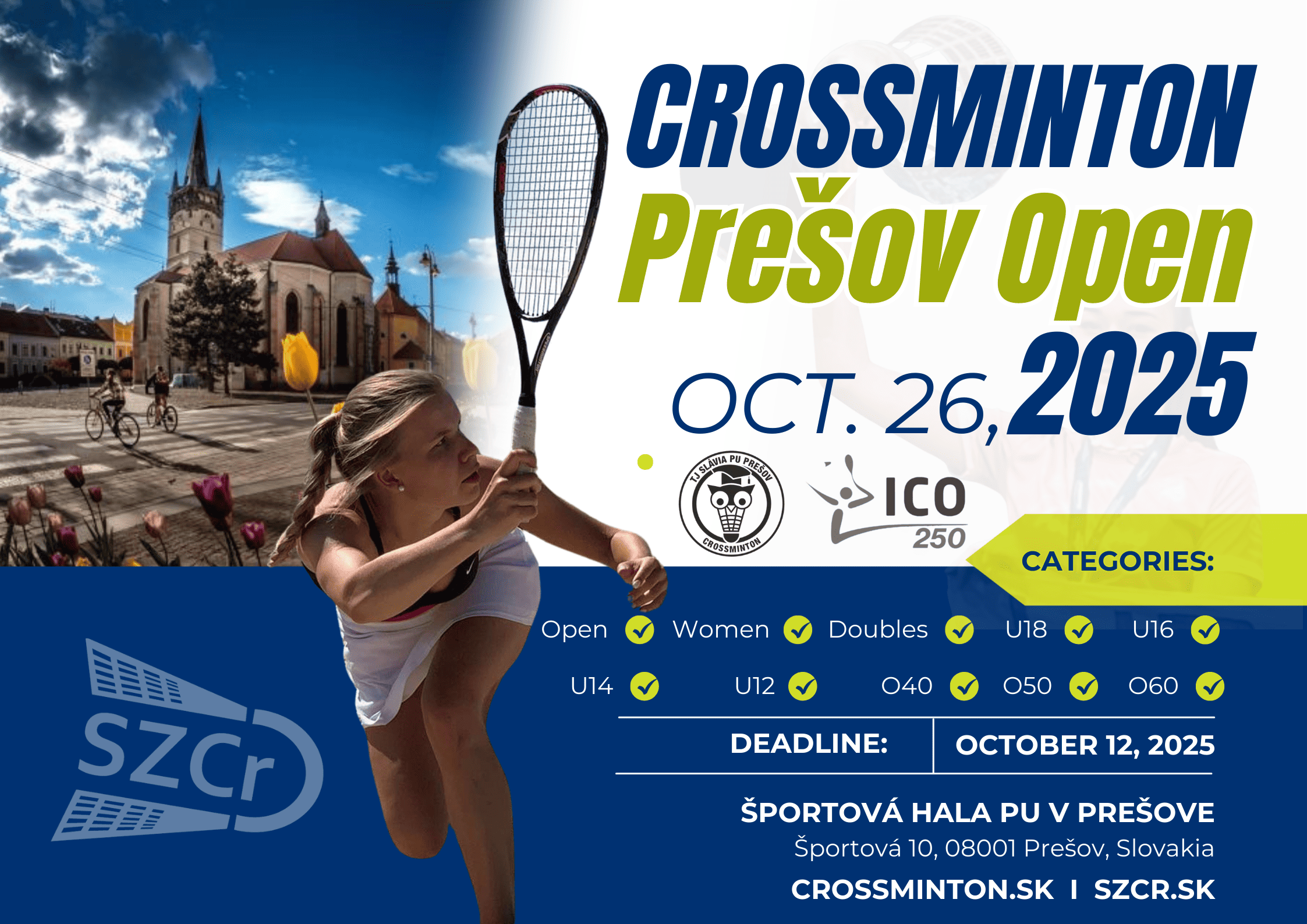 ICO Crossminton Prešov Open 2025 - info a registrácia - Crossminton.sk